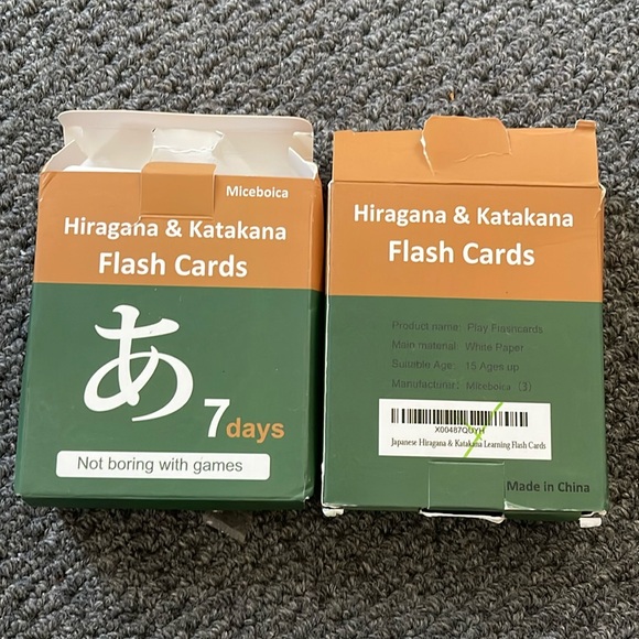 unbranded | Office | Japanese Hiragana Katakana Flash Cards 2 Packages ...